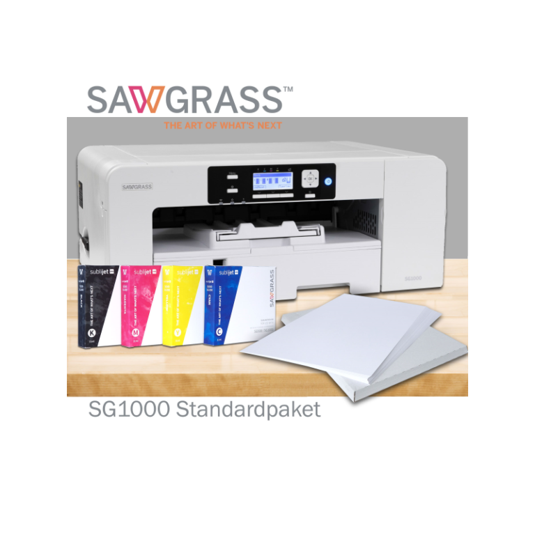 Sawgrass SG1000 Sublimationsdrucker A3, Standardpaket, inkl. 31 ml SubliJet UHD Tinte und Papier ...